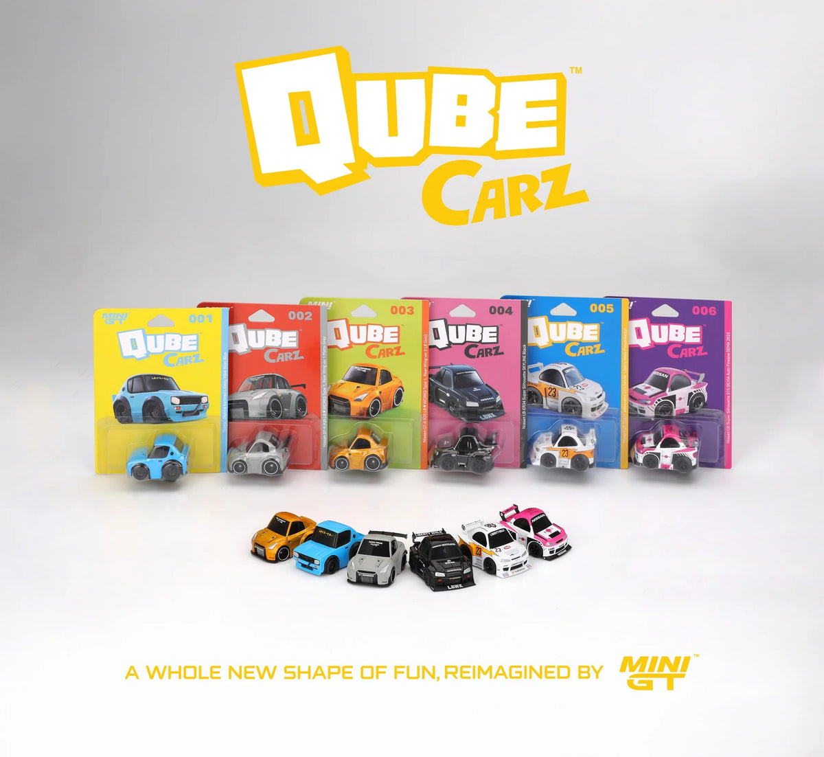 Mini GT Qube Carz 6 Car Set | HW Models Ltd