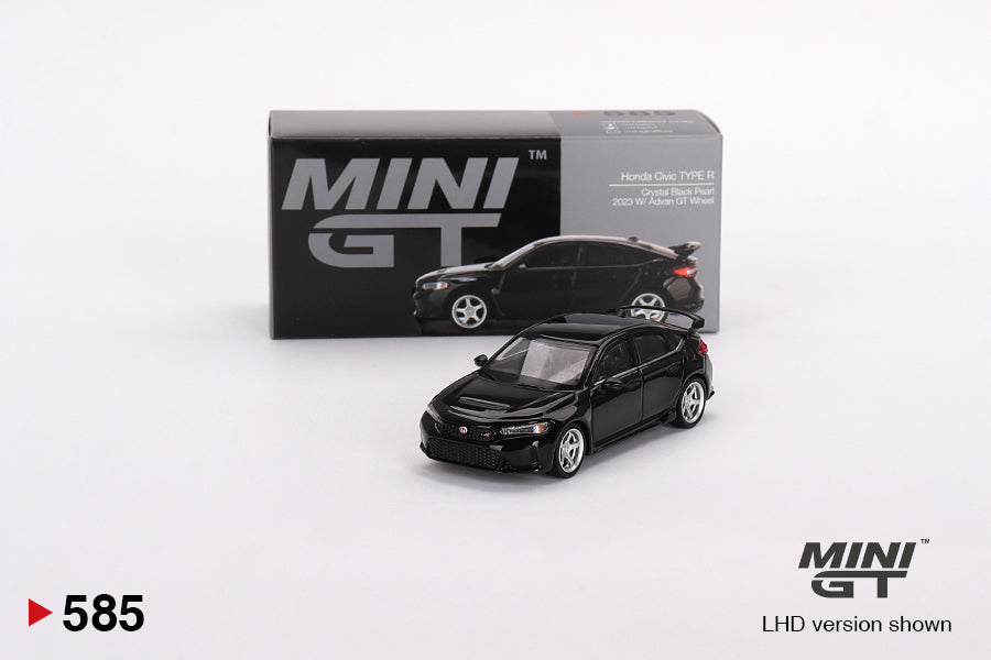 Mini GT 585 Honda Civic Type R Crystal Black Pearl 2023 Advan GT Wheel ...