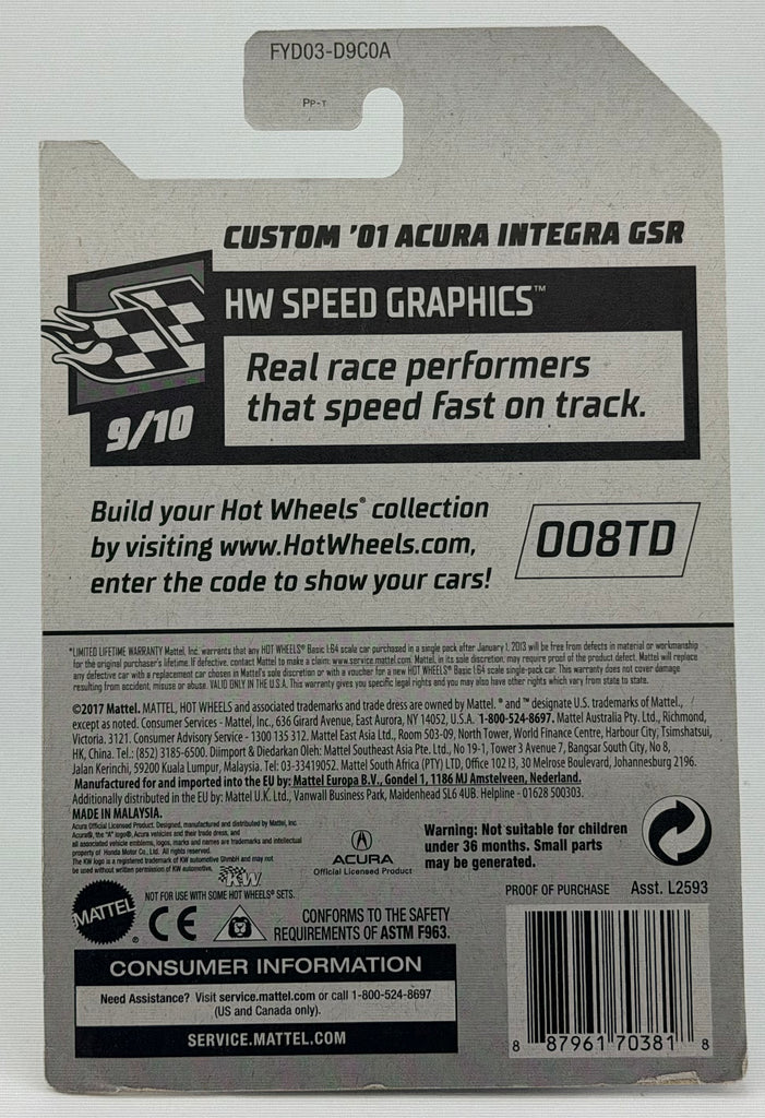 Hot Wheels Custom '01 Acura Integra GSR | HW Models Ltd