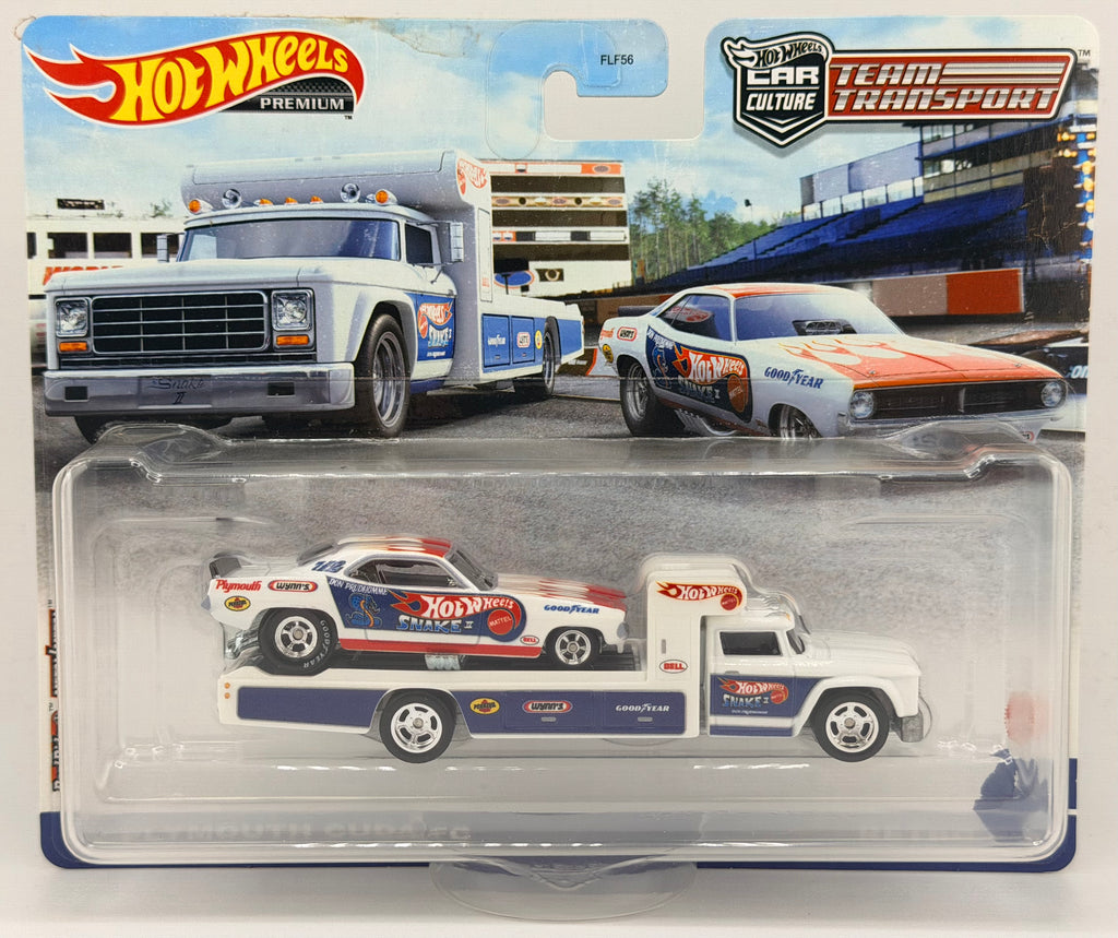 Hot Wheels Team Transport '72 Plymouth Cuda FC & Retro Rig | HW Models Ltd
