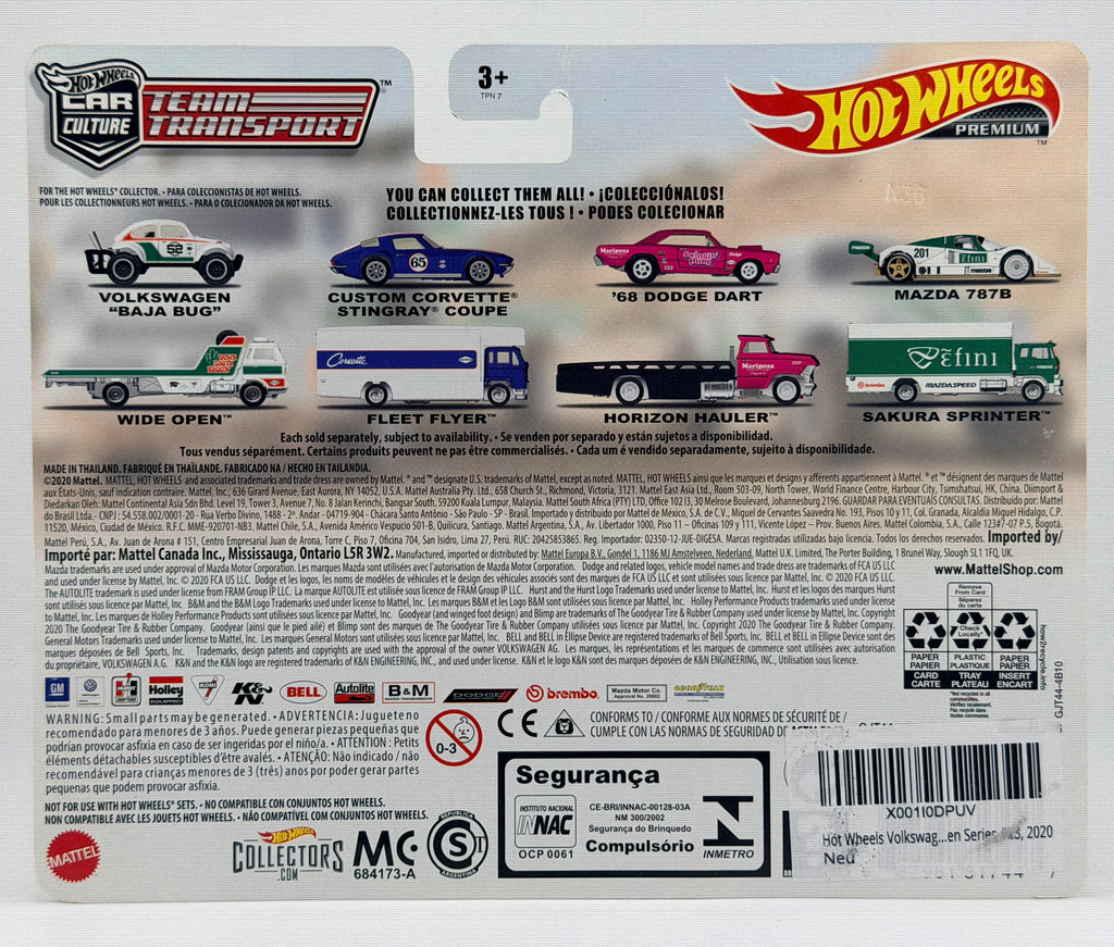 Hot Wheels Team Transport VW Volkswagen "Baja Bug" & Wide Open | HW ...