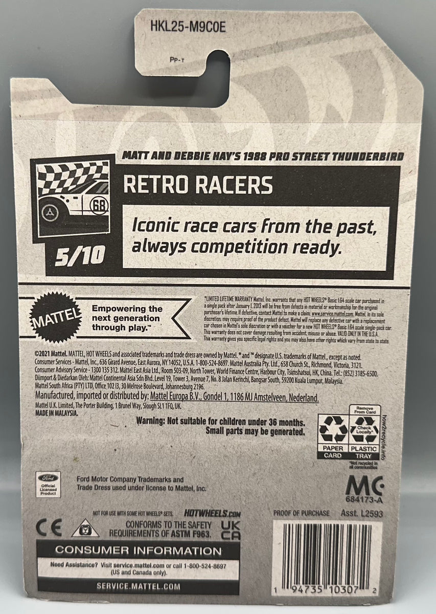 Hot Wheels Zamac Matt & Debbie Hay's 1988 Pro Street Thunderbird | HW ...