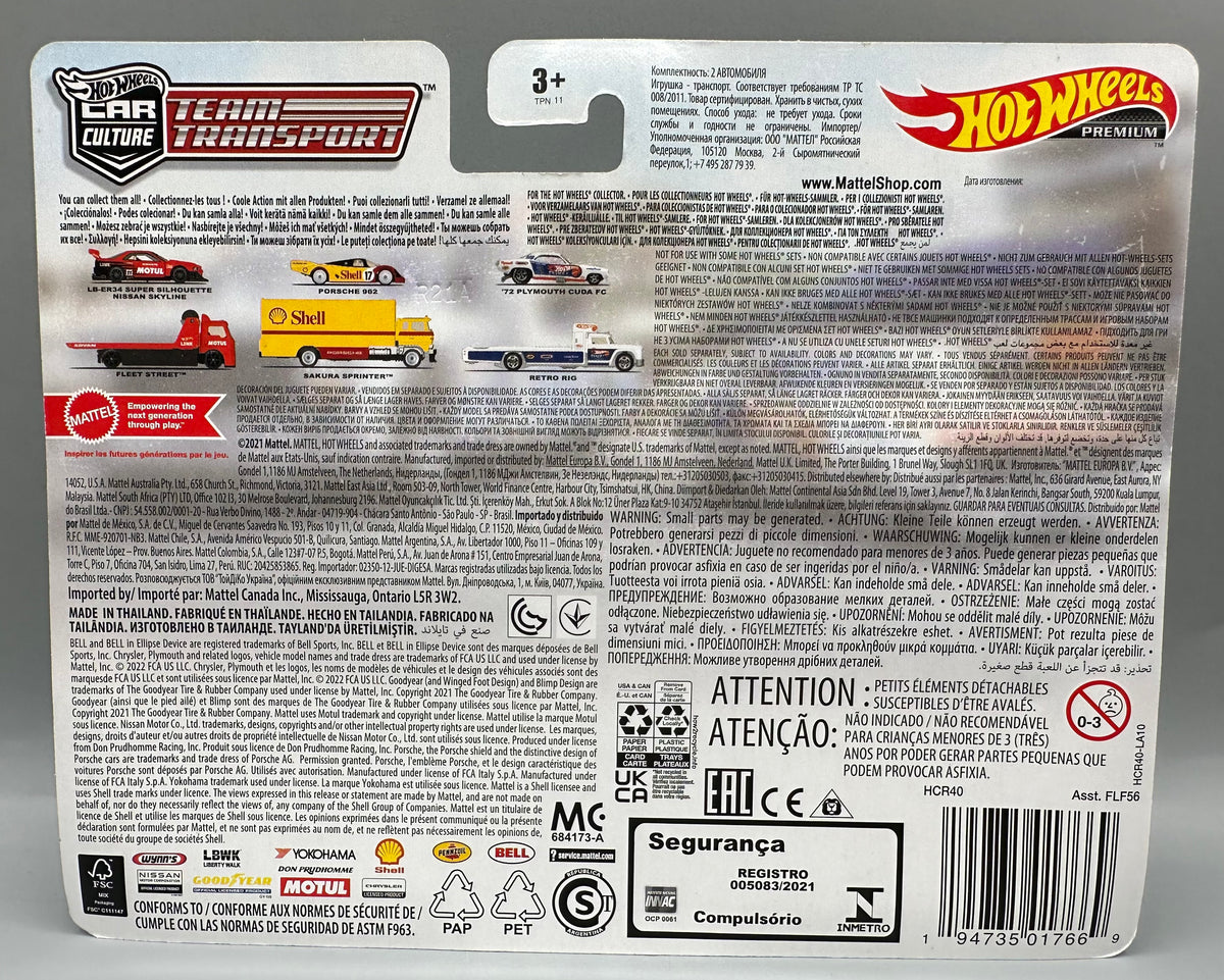 Hot Wheels Team Transport '72 Plymouth Cuda FC & Retro Rig | HW Models Ltd