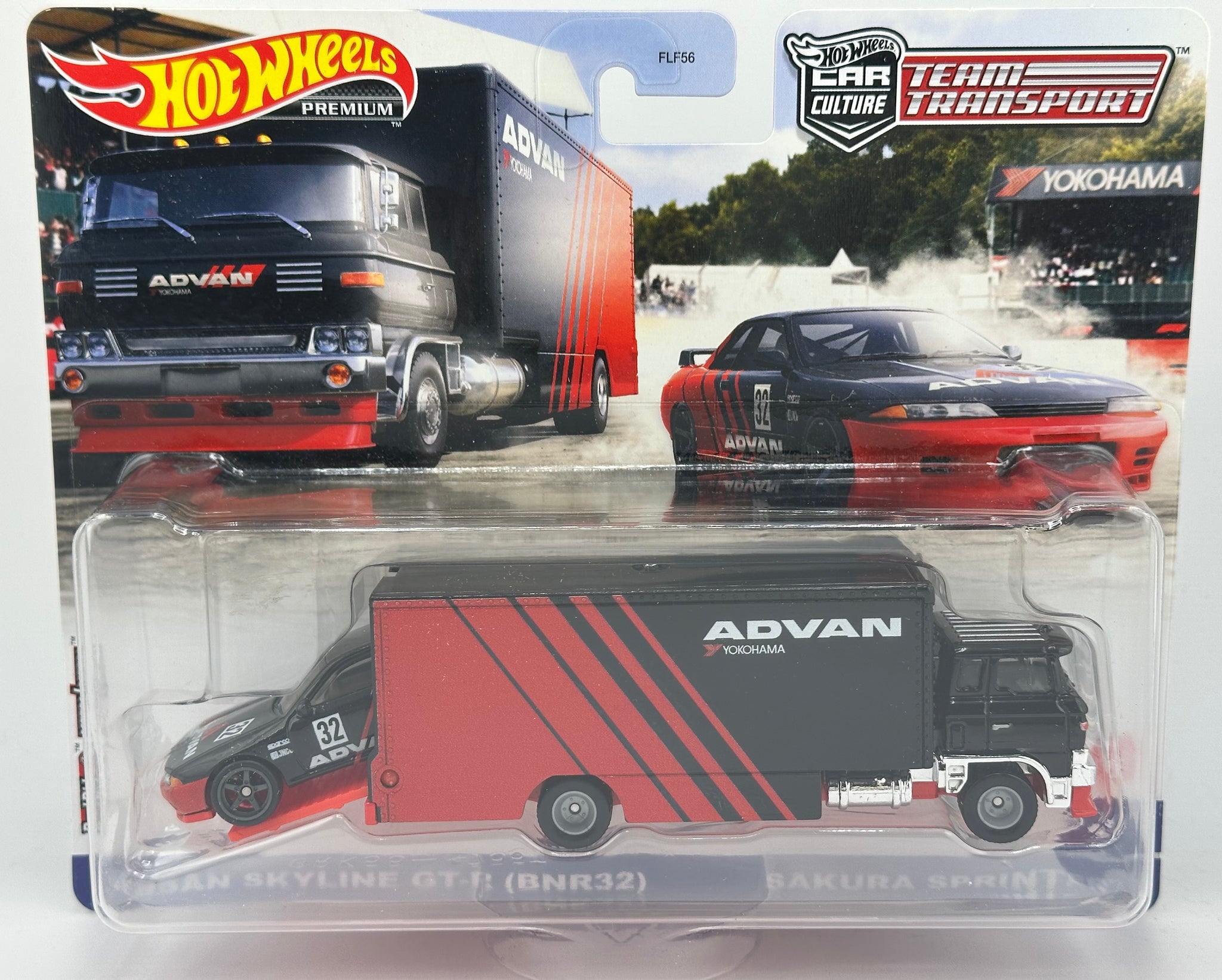 Hot Wheels Team Transport Nissan Skyline GT-R (BNR32) & Sakura Sprinte ...