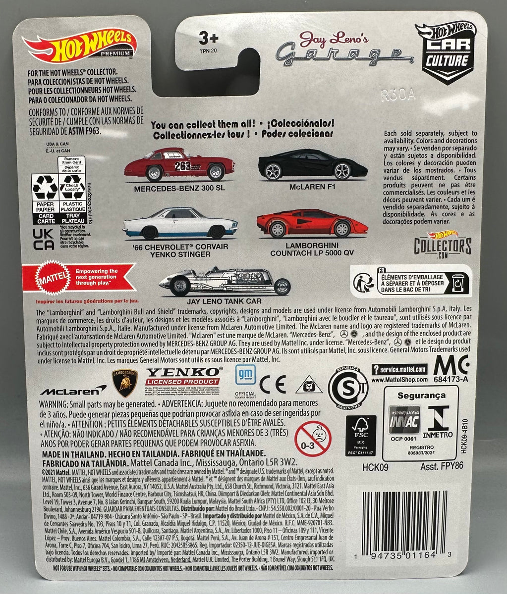 Hot Wheels Jay Leno's Garage Lamborghini Countach LP5000 QV | HW Models Ltd