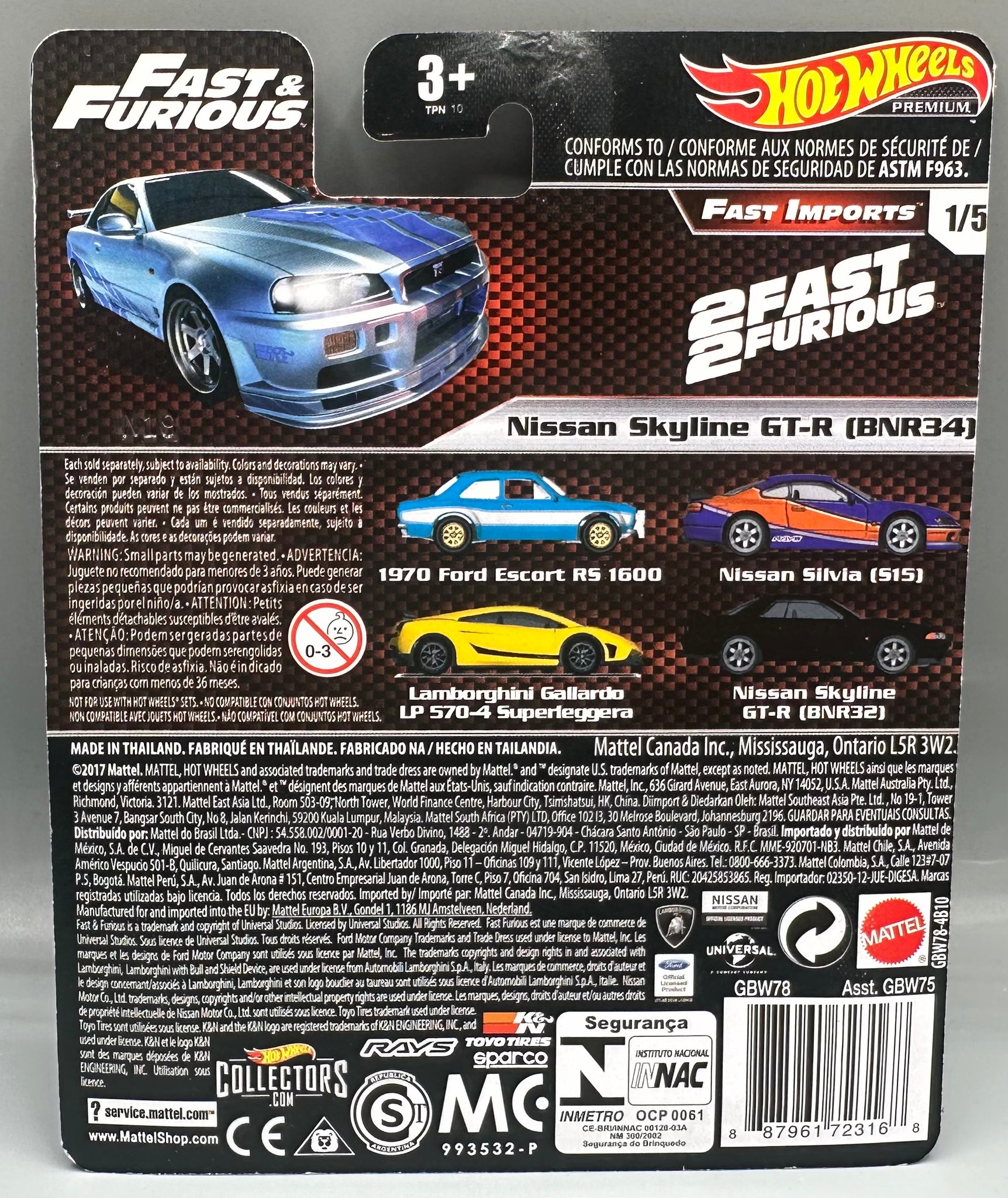 Hot Wheels Fast & Furious Fast Imports Nissan Skyline GT-R (BNR34) | HW ...