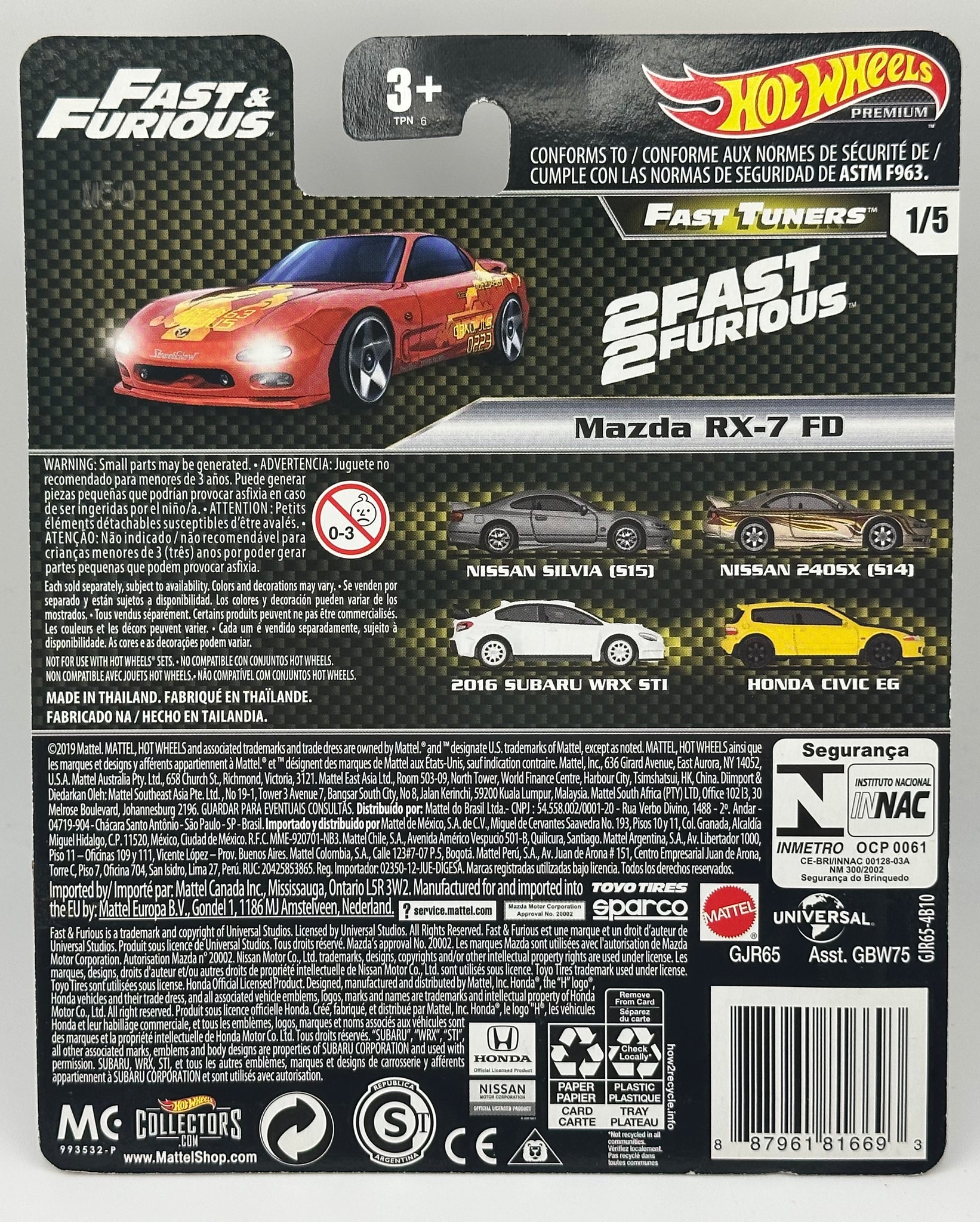 Hot Wheels Fast & Furious Fast Tuners Mazda RX-7 FD | HW Models Ltd