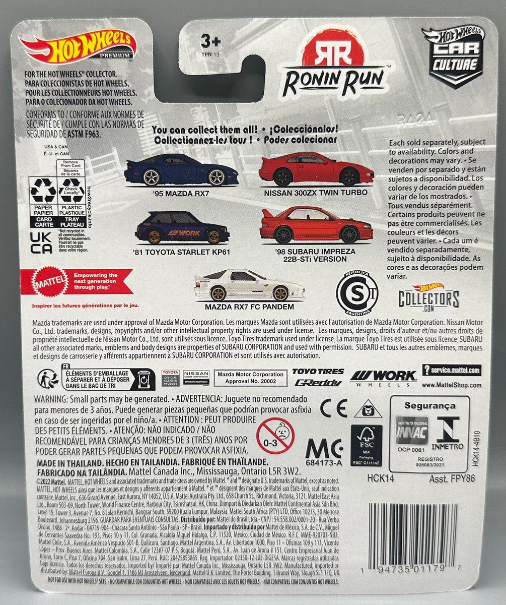 Hot Wheels Ronin Run '98 Subaru Impreza 22B STi Version | HW Models Ltd