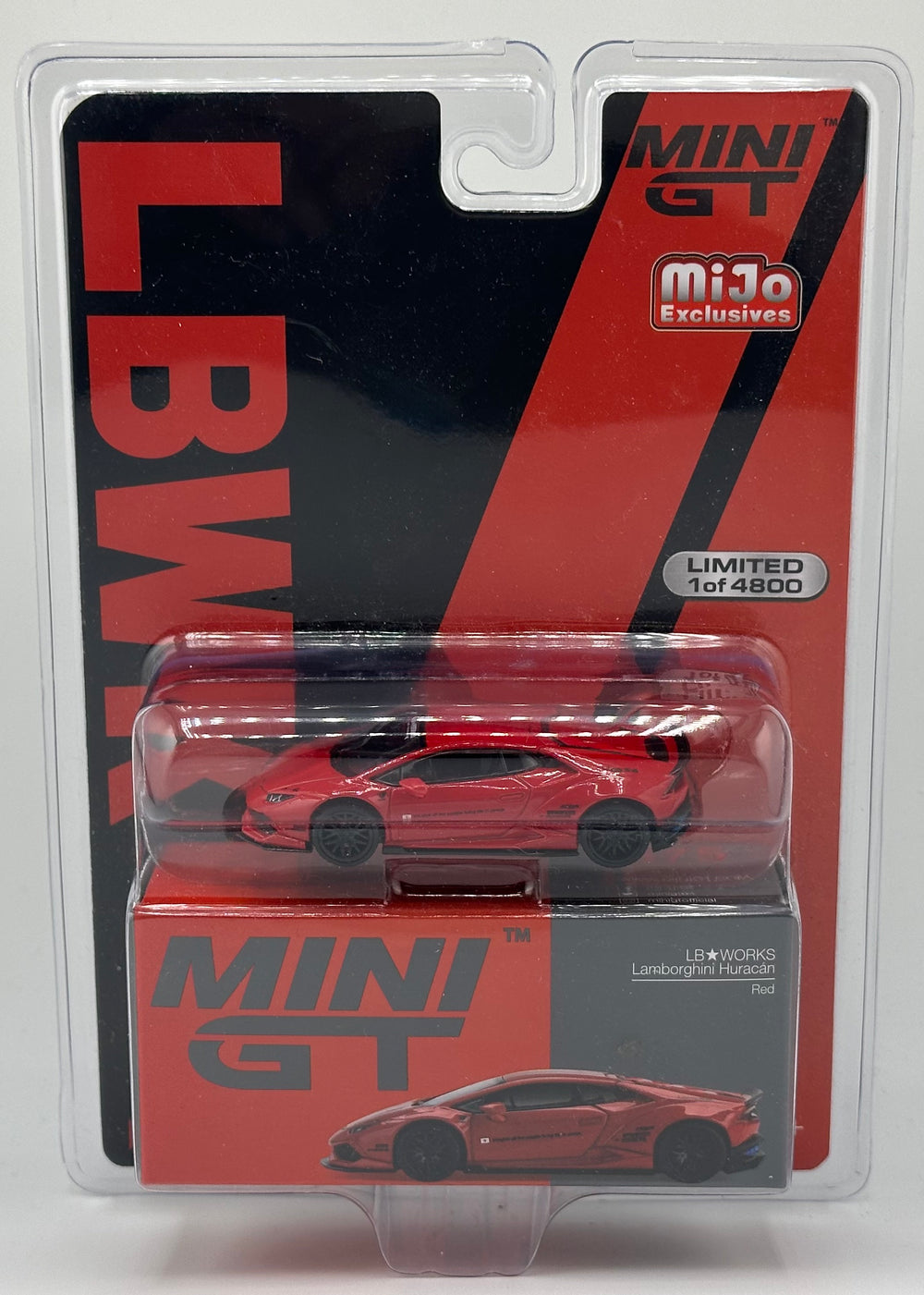 Mini GT 375 LB Works Lamborghini Huracan Red | HW Models Ltd