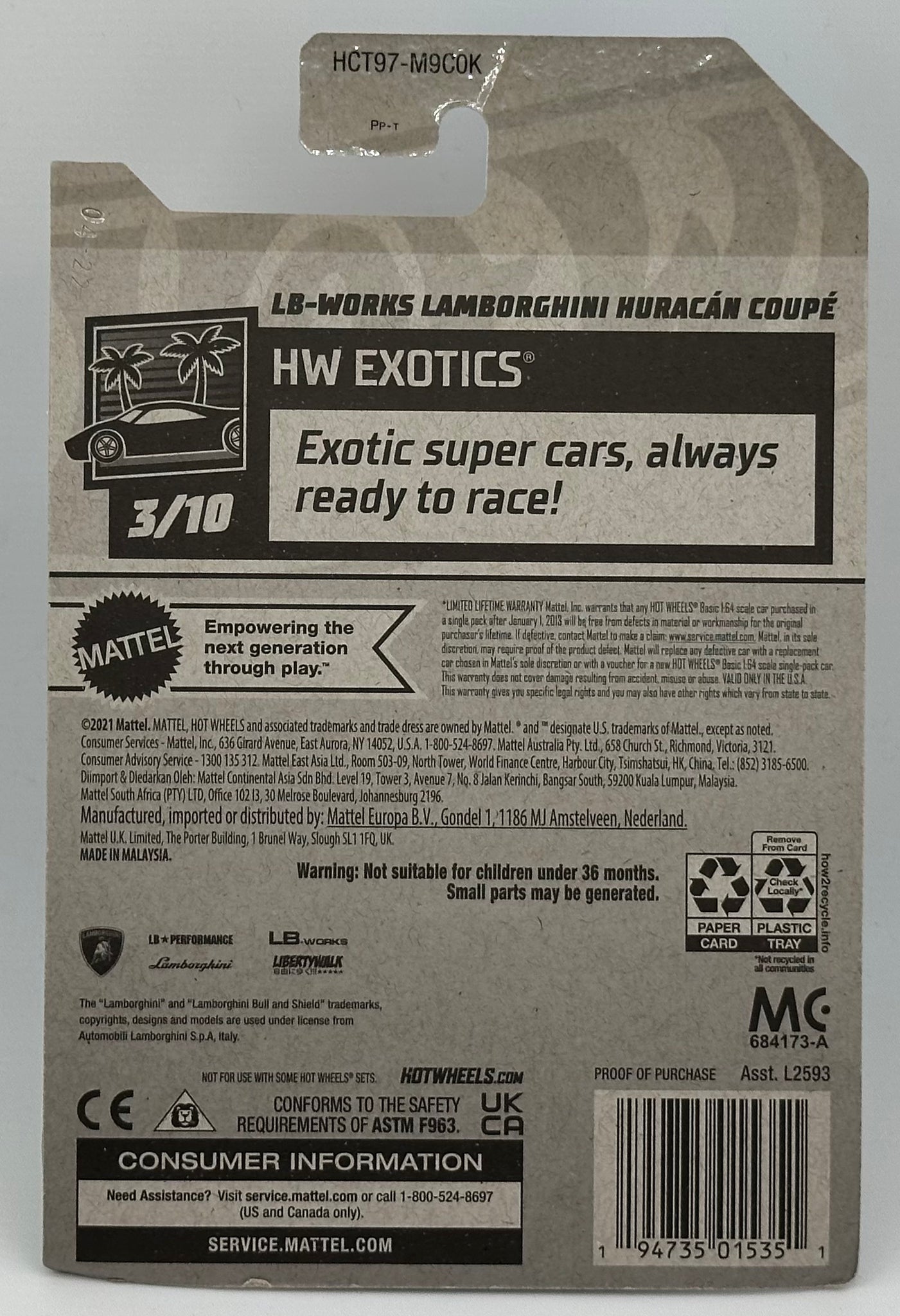 Hot Wheels LB Works Lamborghini Huracan Coupe | HW Models Ltd