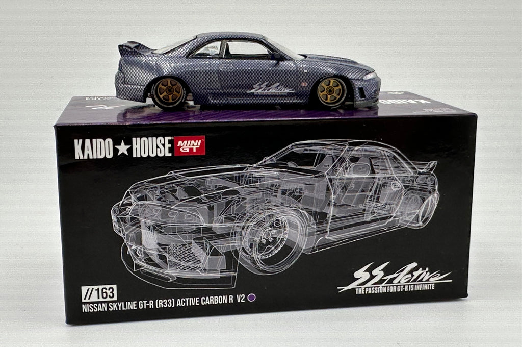 Mini GT X Kaido House 163 Nissan Skyline GT-R (R33) Active Carbon R V2 ...