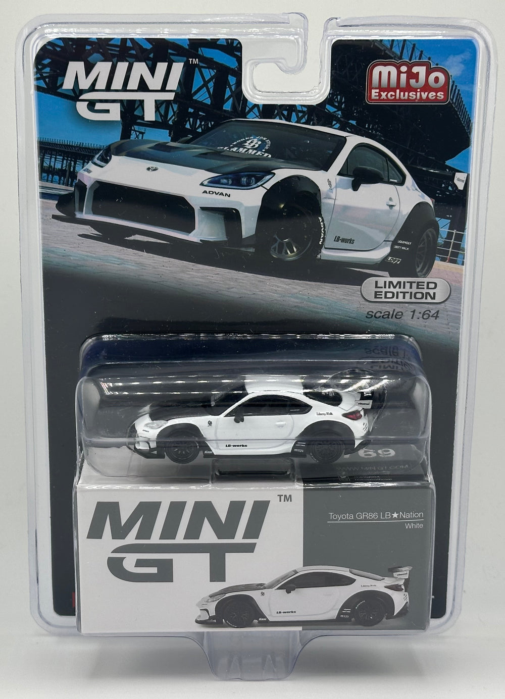 Mini GT 769 Toyota GR86 LB Nation White | HW Models Ltd