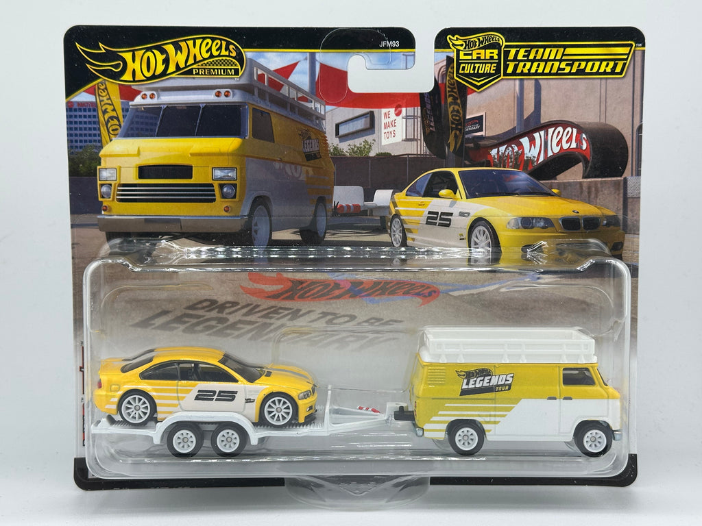 Hot Wheels Legends Tour Team Transport BMW M3 E46 & HW Rally Hauler ...