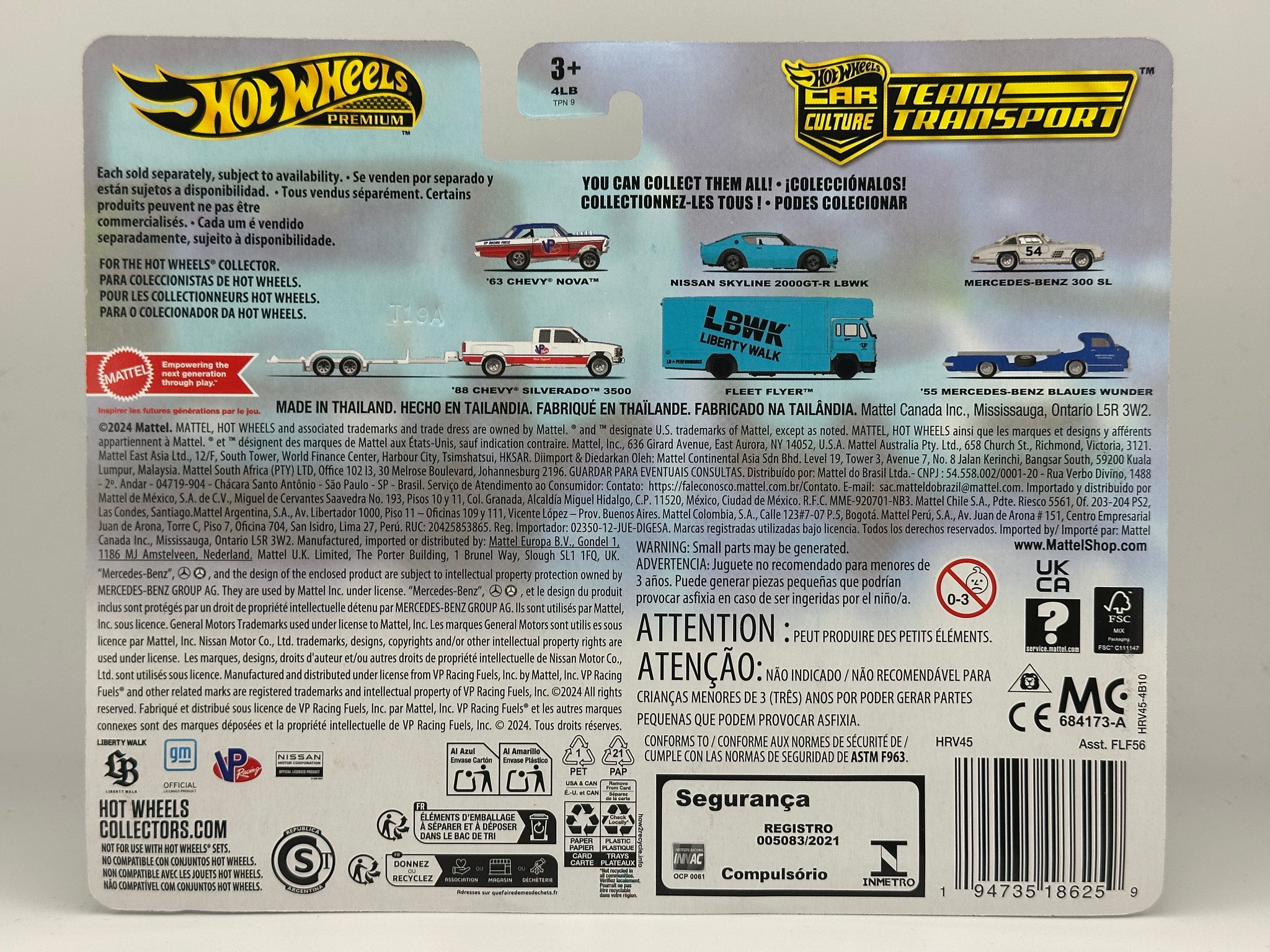 Hot Wheels Team Transport Nissan Skyline 2000GT-R LBWK & Fleet Flyer ...