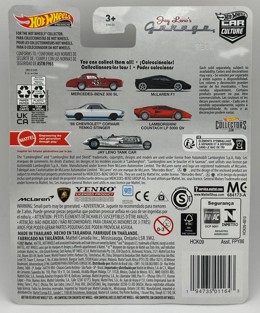 Hot Wheels Jay Leno's Garage Lamborghini Countach LP 5000 QV | HW ...