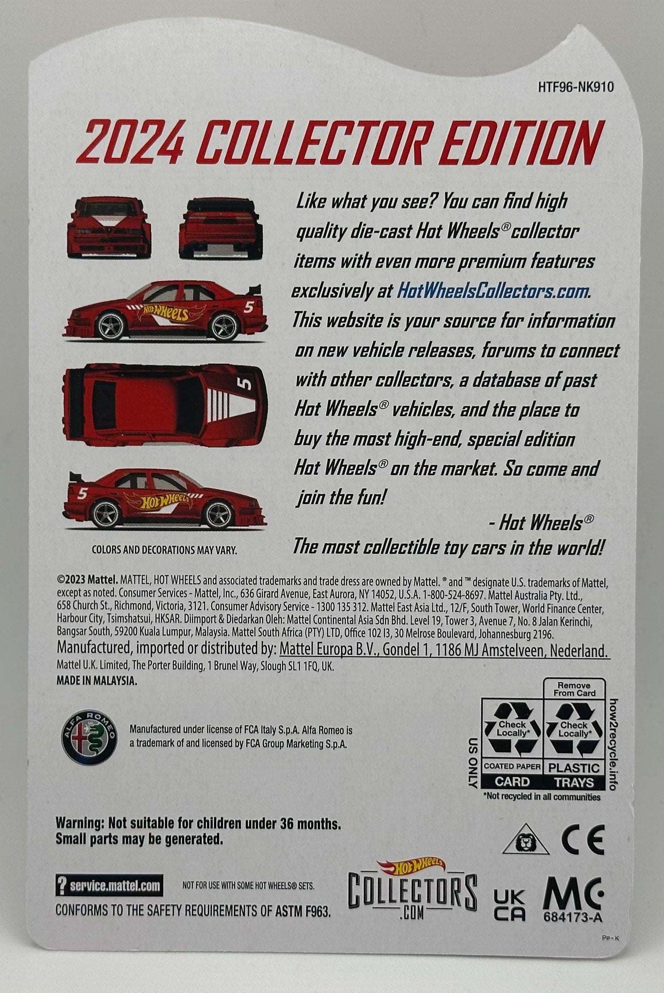 Hot Wheels 2024 Collectors Edition Alfa Romeo 155 V6 Ti | HW Models Ltd
