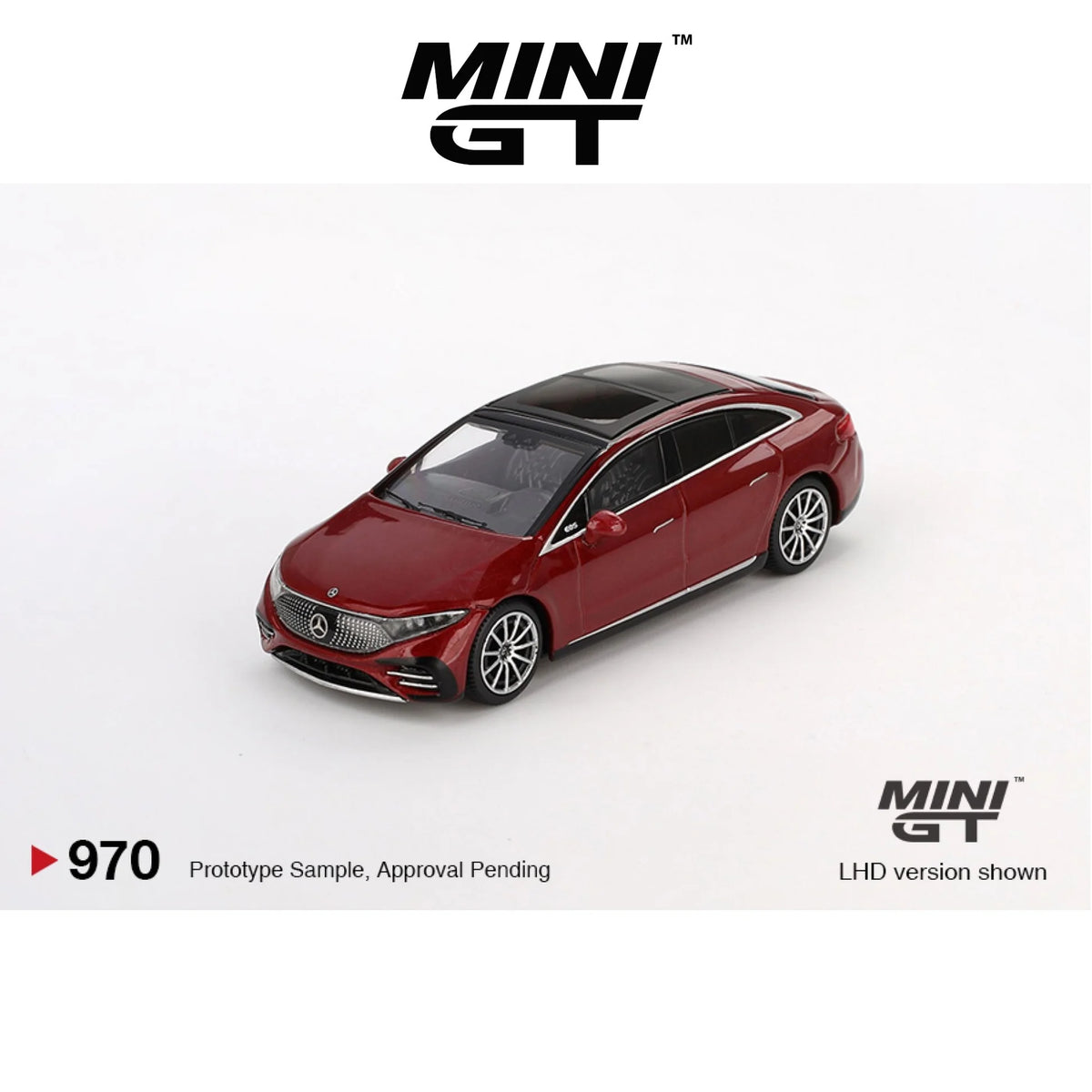 Mini GT 970 Mercedes Benz EQS 580 4Matic Red Metallic | HW Models Ltd