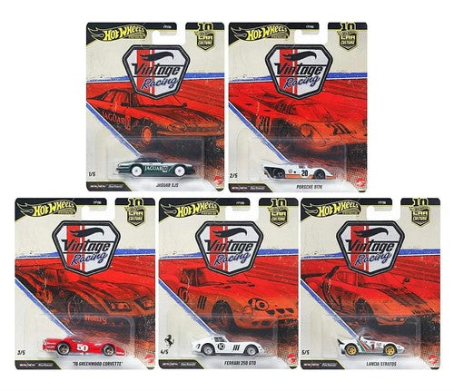 Hot Wheels Car Culture Vintage Racing 5 Car Set | HW Models Ltd